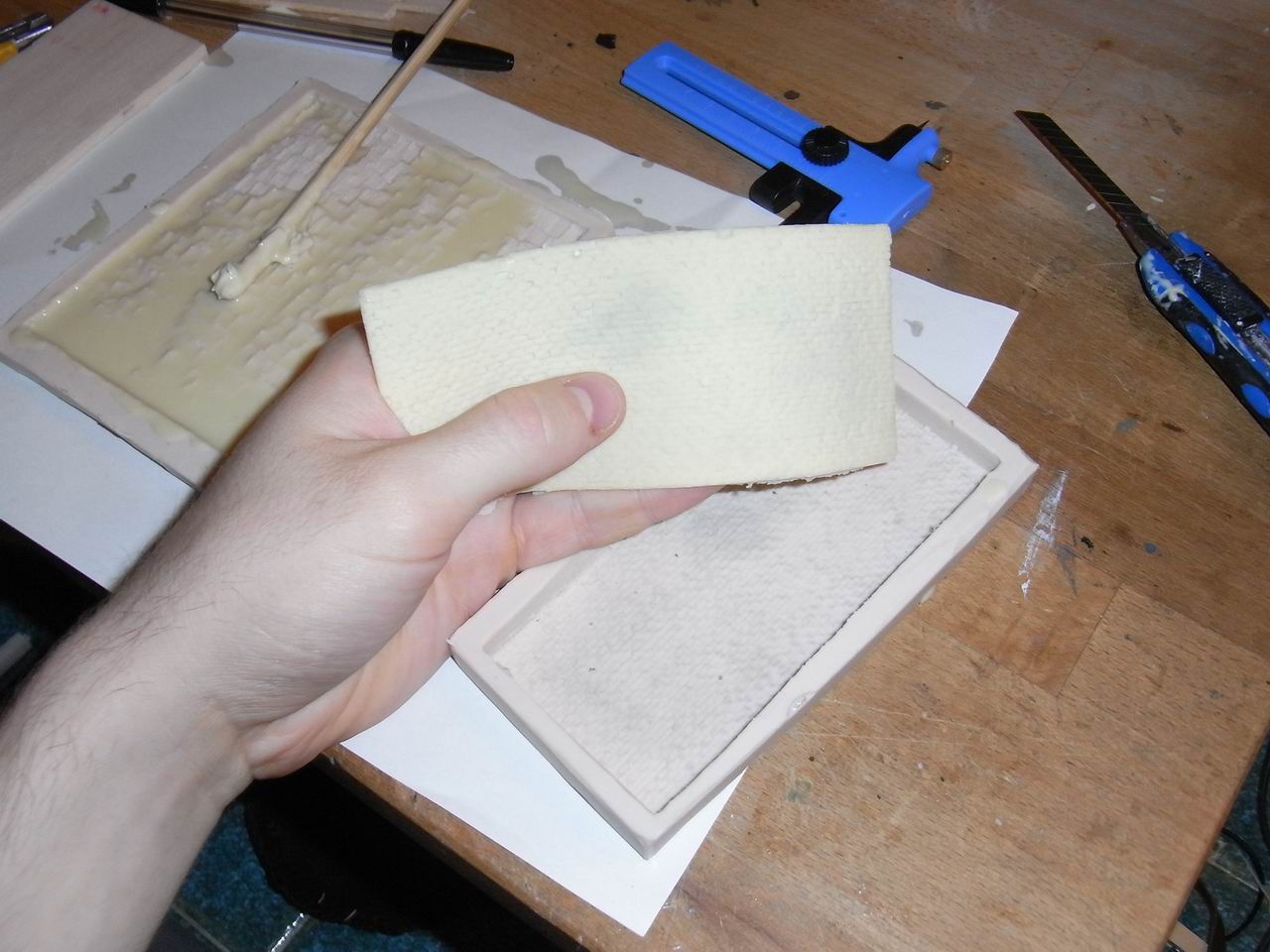Sculpting Bricks on Foam - The Lazy Forger